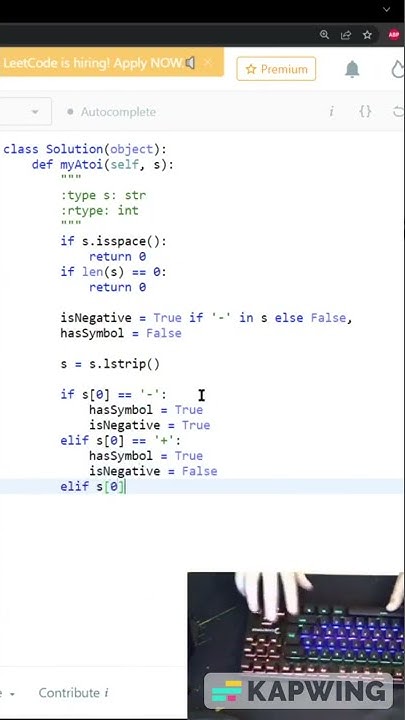 Leetcode #8: String to Integer (atoi) Python #leetcode #python #pythonprogramming #shorts # ...