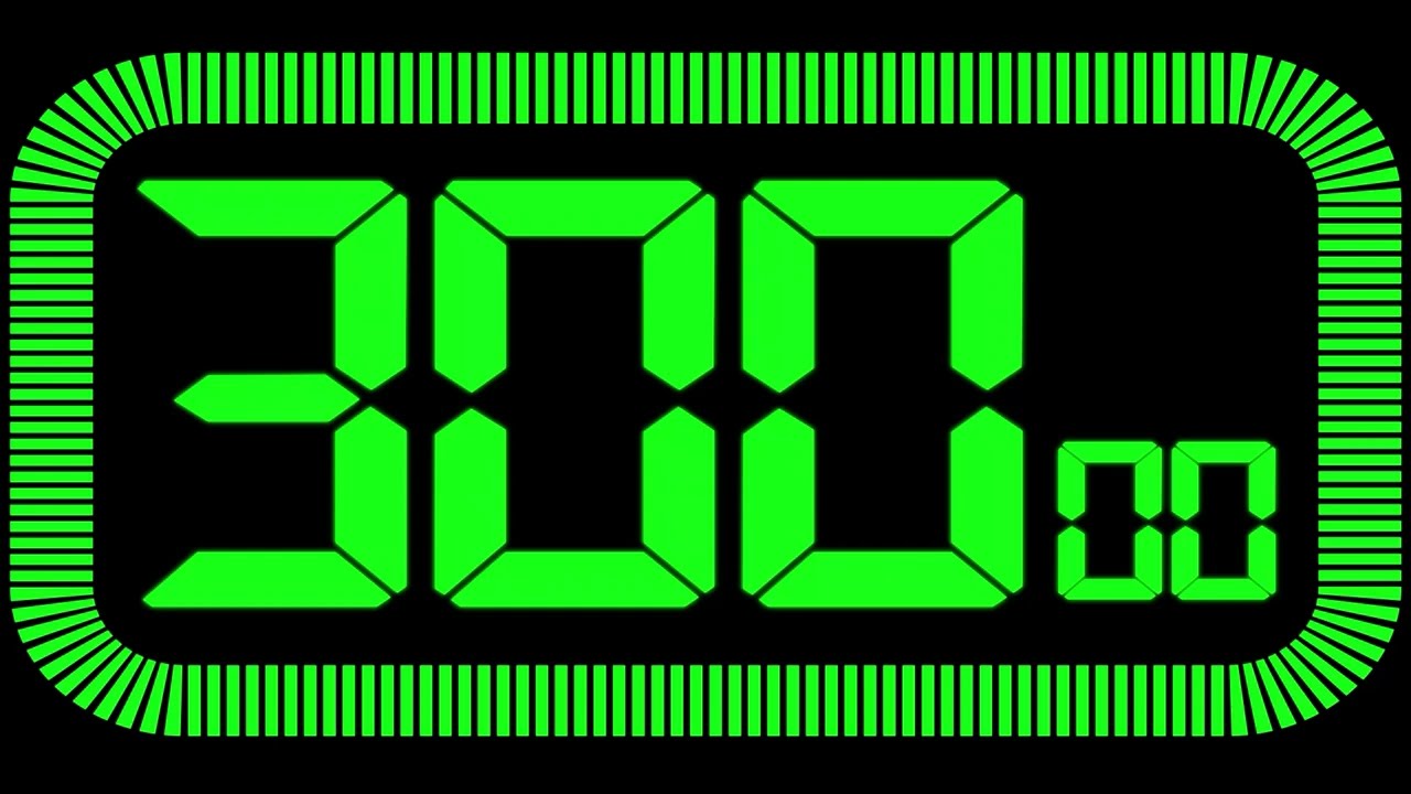 300 Seconds Countdown Timer With Ticking Sound&Alarm(Clock At The End ...