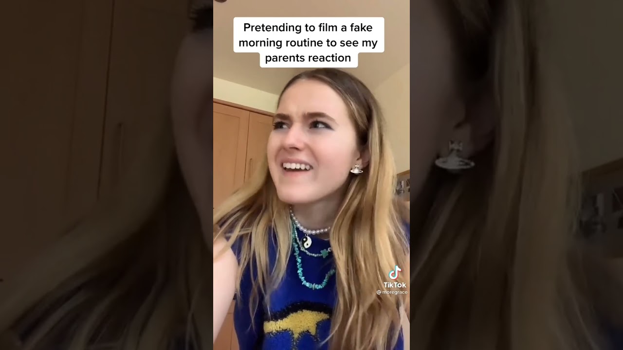 my parents reaction to my fake morning routine - YouTube