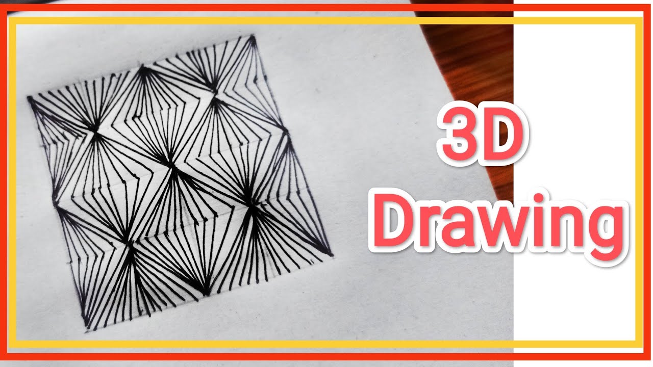 3d drawing using only one pen - YouTube