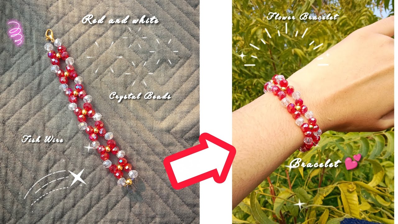 CRYSTAL BEADS BRACELET| how To and Crystal Bracelet 💕 | Step By Step Bracelet Making Tutorial ...