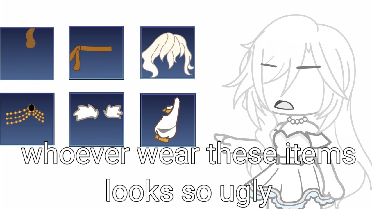 whoever wear these items looks so ugly {meme} [gacha club] - YouTube