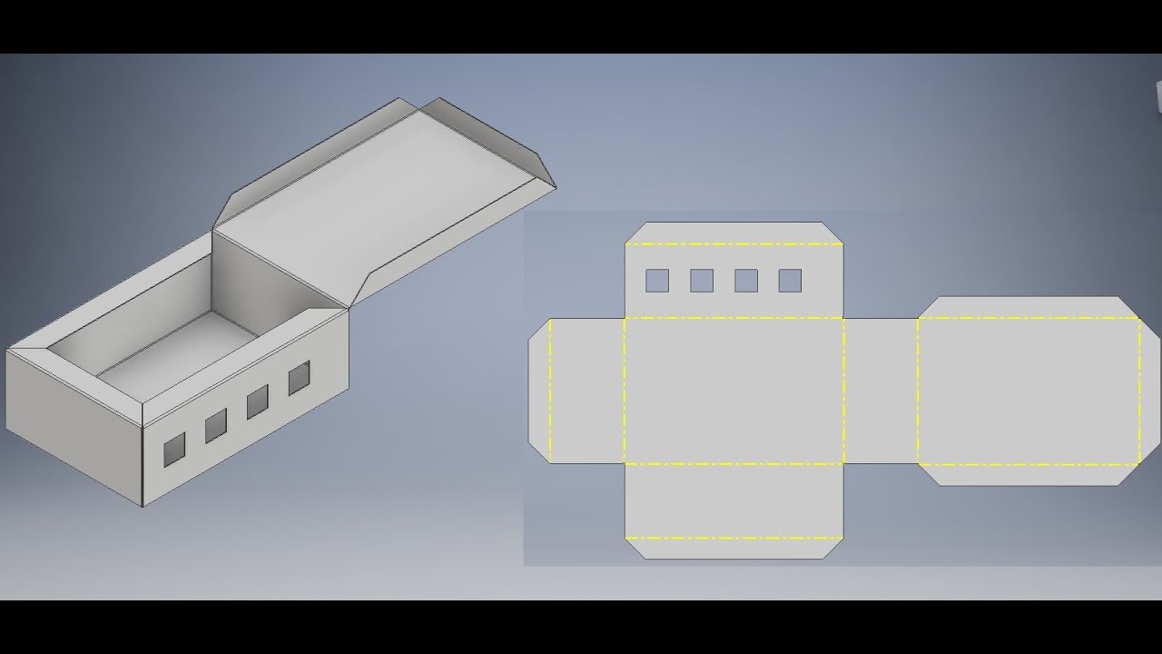 How to create flange and flat pattern by inventor 2018 - YouTube