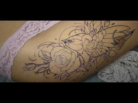 Hip tattoo