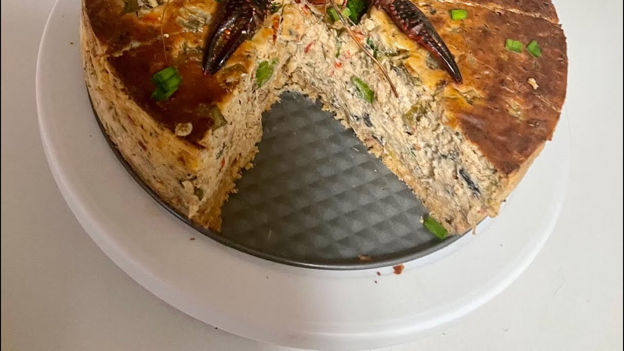 The Best Cajun Crawfish/Shrimp/Andouille Cheesecake - YouTube