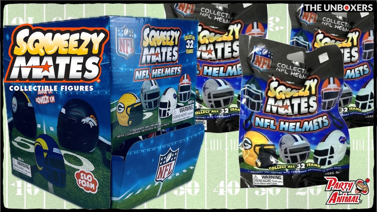 Squeezy Mates 2025 NFL Squeezy Helmets by Party Animal - YouTube