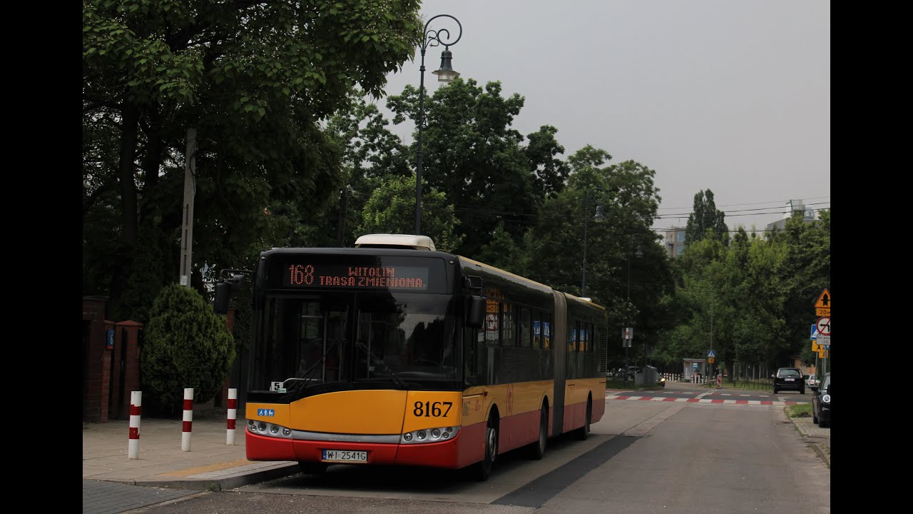 Przejazd: Solaris Urbino 18III #8167. Linia 168 - YouTube