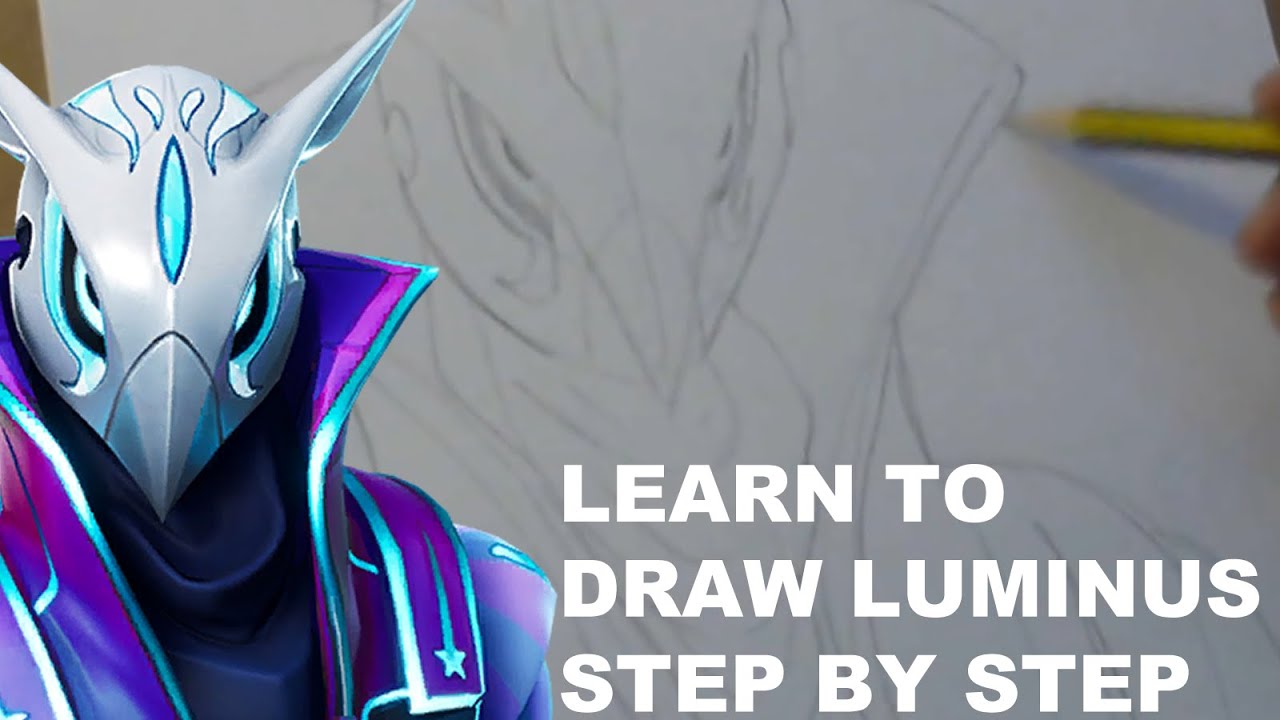 How to draw Luminos from Fortnite - YouTube