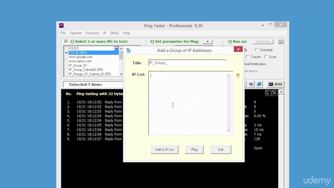 Port Scanning - 4 Ping Tester Demo - YouTube