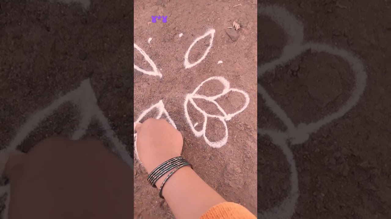 simple rangoli Kashi kadavi,how make a simple rangoli, easy rangoli ...
