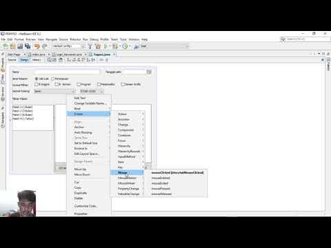 Membuat Form Pendaftaran kursus pada netbeans - YouTube