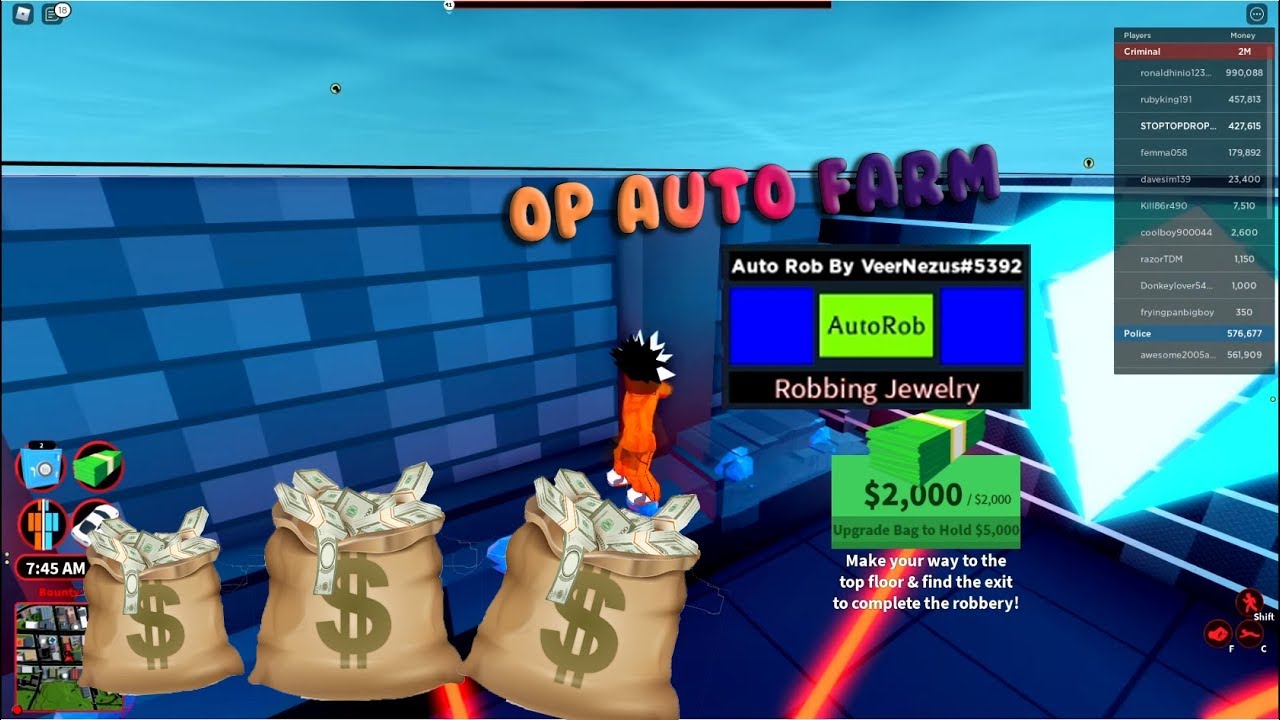 Best Jailbreak Auto Farm Script OP (Unlimited Money) Roblox - YouTube