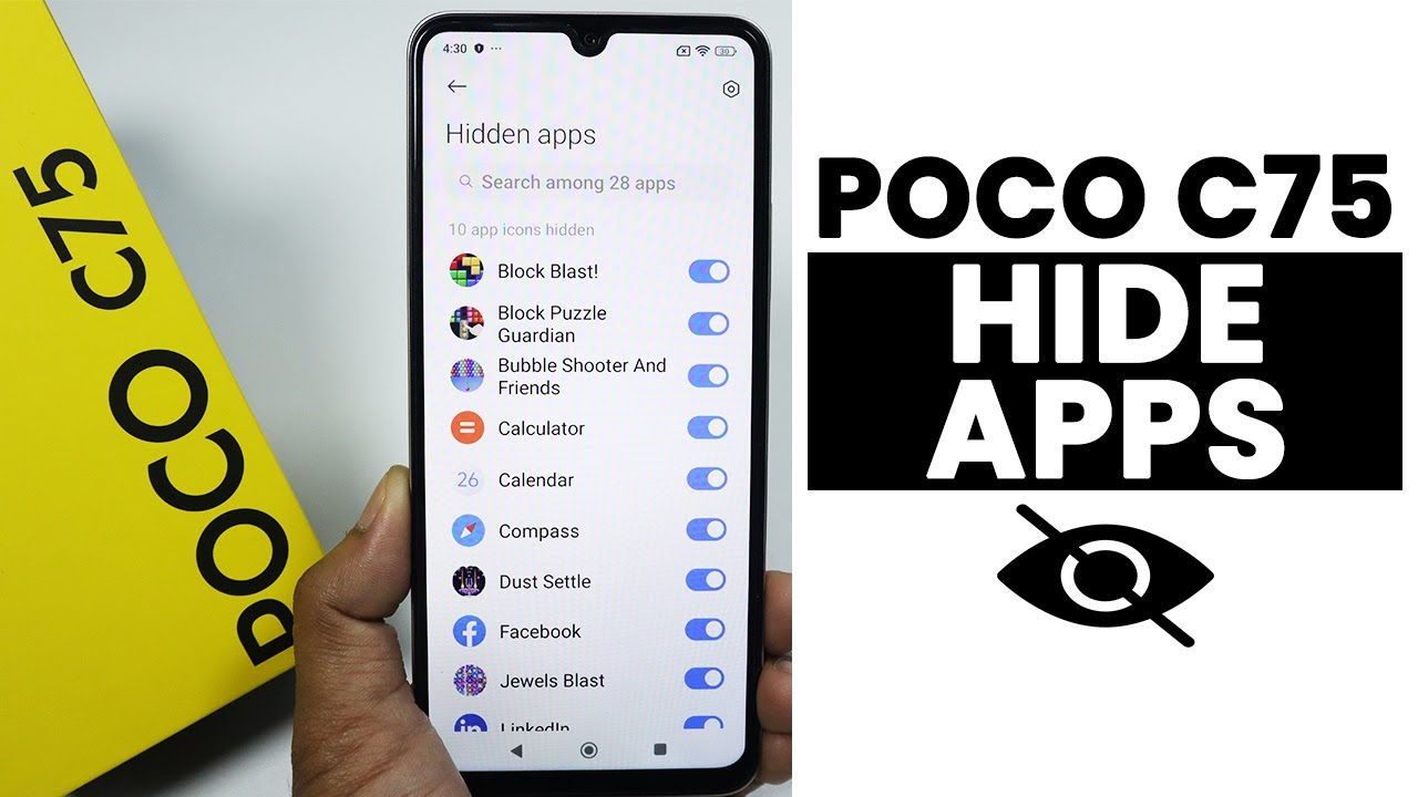 How to Hide App In Poco C75 - App Hide Settings - YouTube