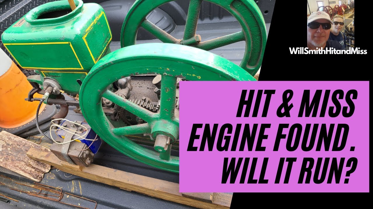 Hercules 1 1/2 hp hit and miss engine as found, first start in many ...