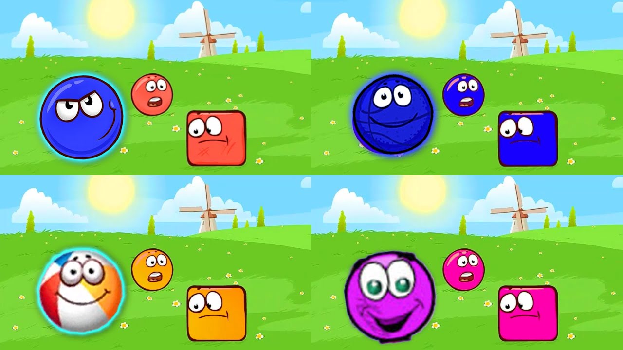 Red Ball 4 Vs Red Ball 3 Vs Ghost Mode Vs Blue Basket Ball Vs Ball ...