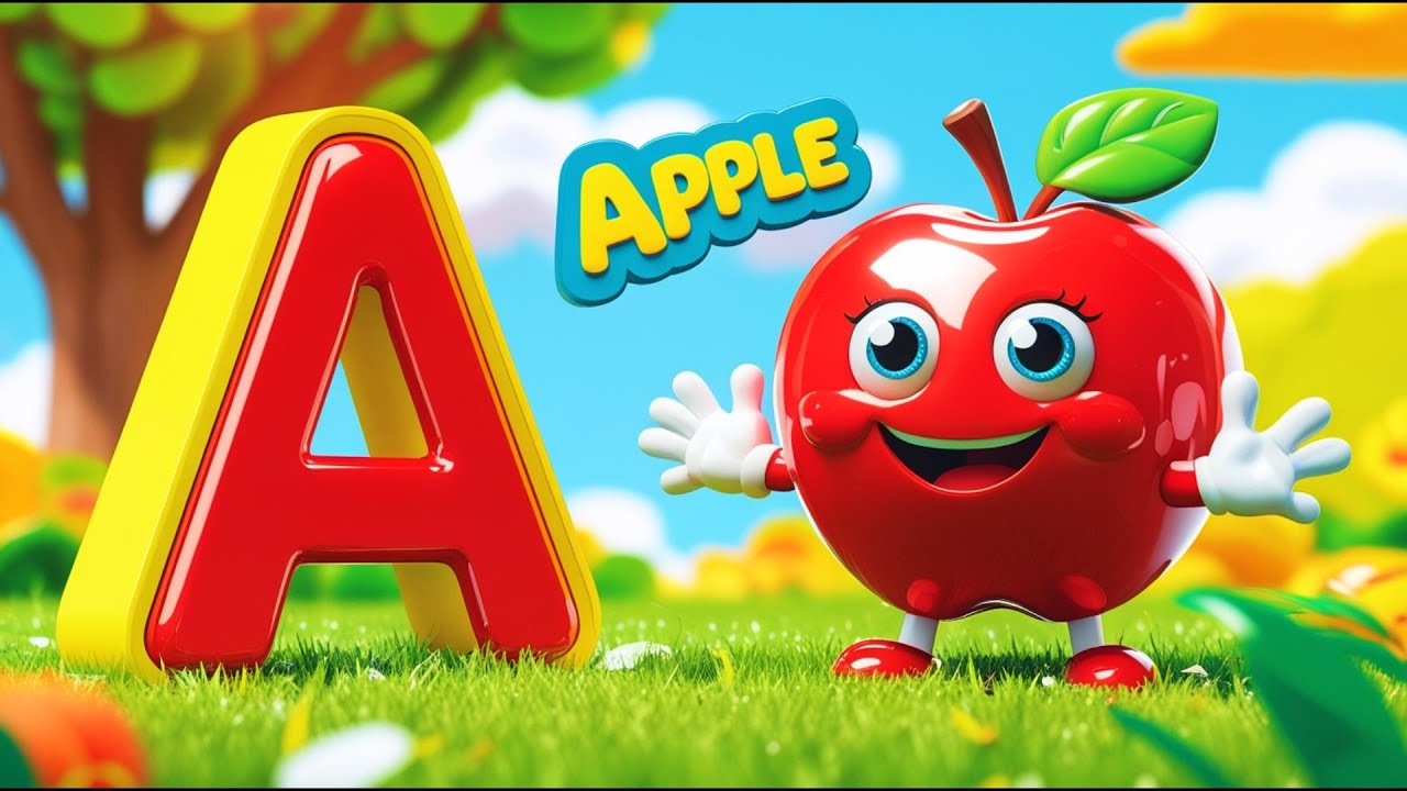 A for Apple 🍎 Fun Alphabet Learning for Kids – Letter A & Word Apple ...