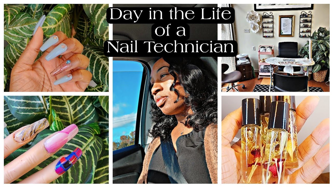 Day in the Life of a Beginner Nail Tech | Come work with me | +Five ...