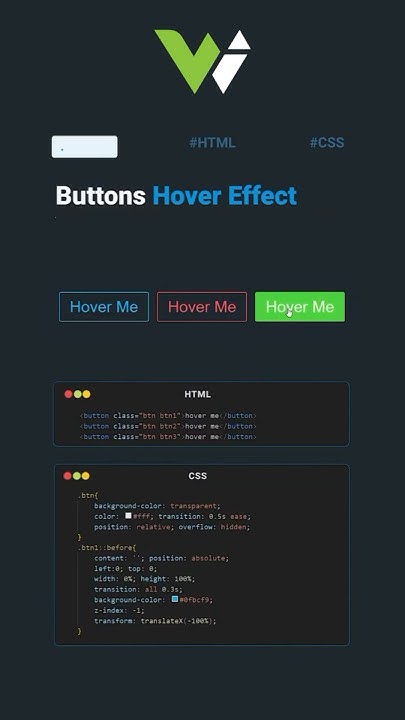 Button hover affect on both HTML Aand CSS.. #css #html #button #javascript #shorts #viralshort ...