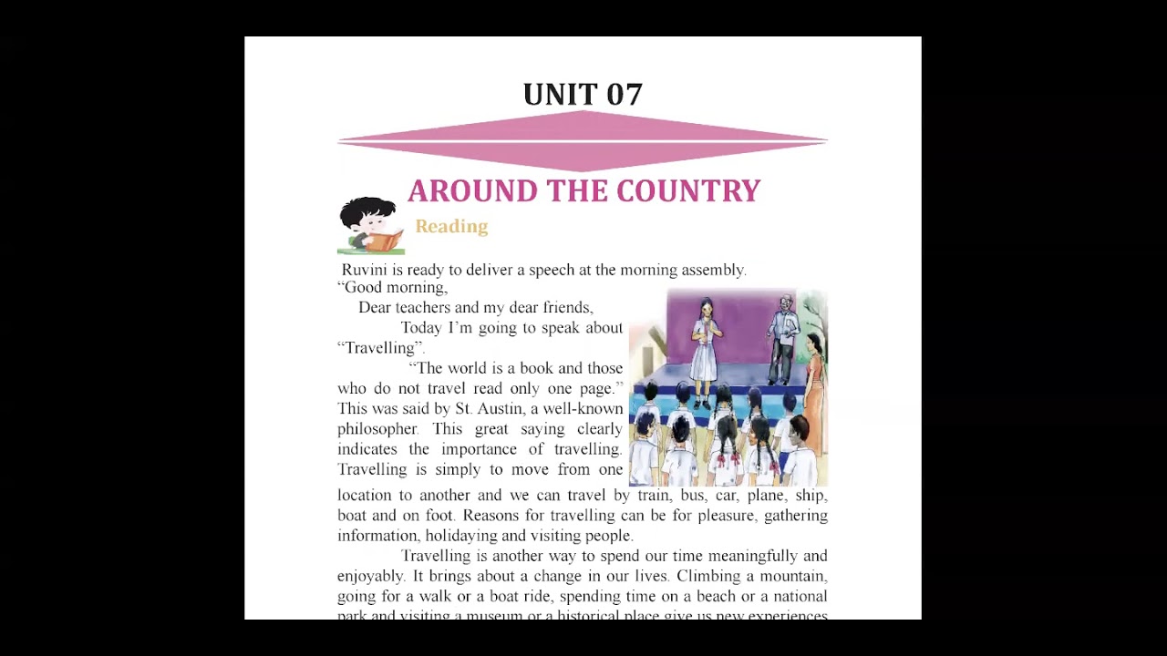 Grade 7 | English | Unit 7 | 1st Lesson | Around the country. - YouTube