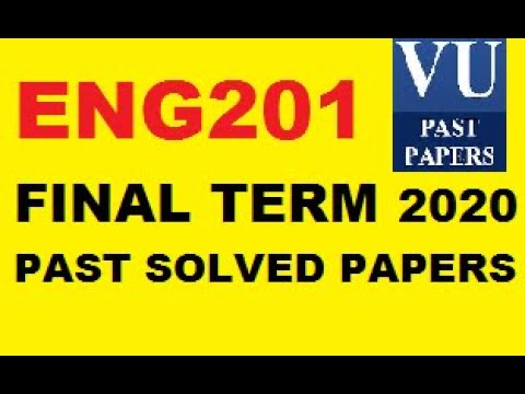ENG201 final term past solved papers | 2020 | virtual university of ...