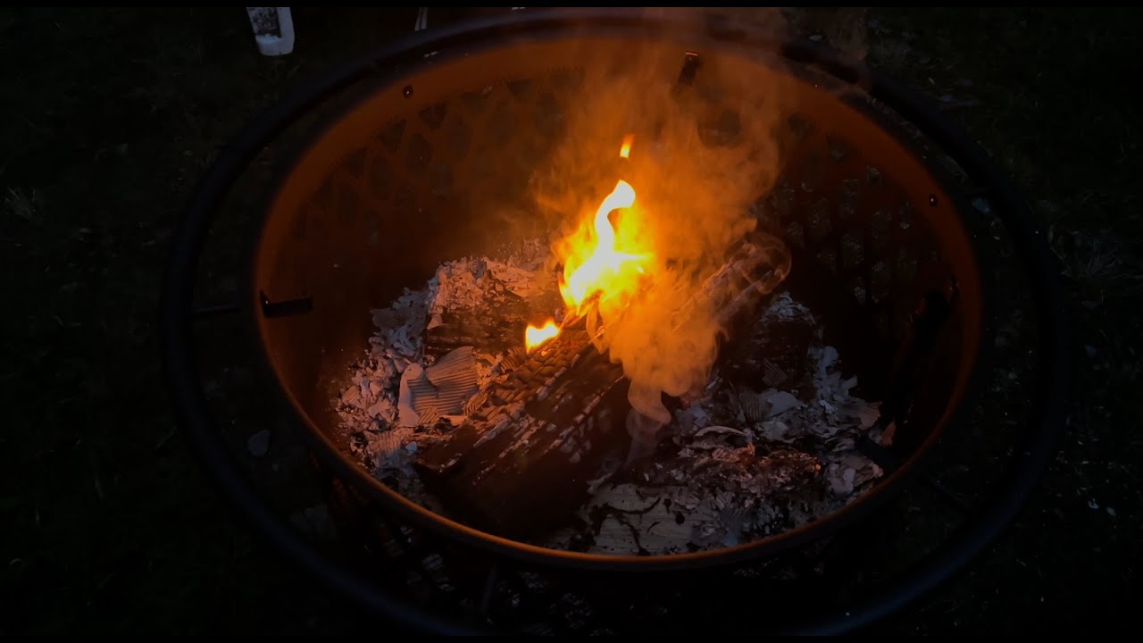 Enjoying The New Fire Pit & Skunk At The Neighbors... - YouTube