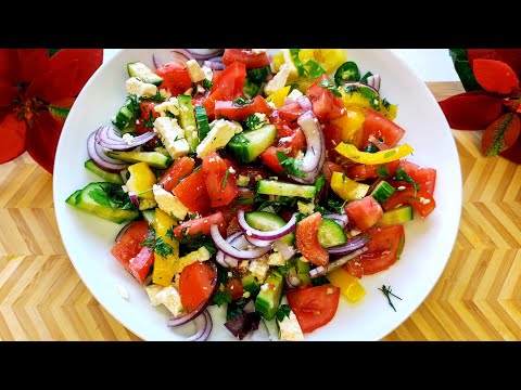 Nefis yaz salatası tarifi, yunan salatası tarifi,
