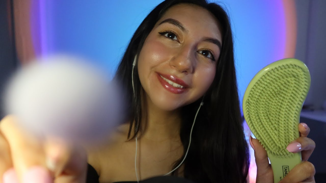 ASMR FACE ATTENTION FOR SLEEP 💆‍♀️ (Touching, Brushing, Spit Painting ...