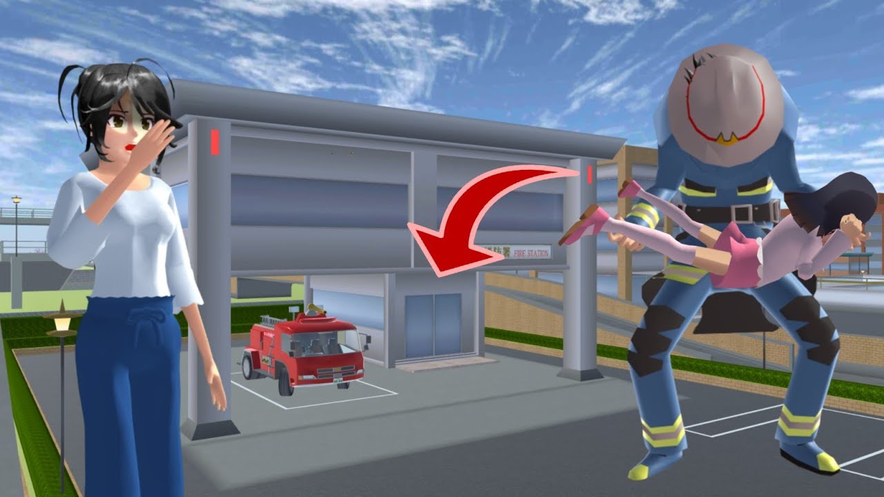 HORROR FIRE STATION IN SAKURA SCHOOL SIMULATOR - YouTube