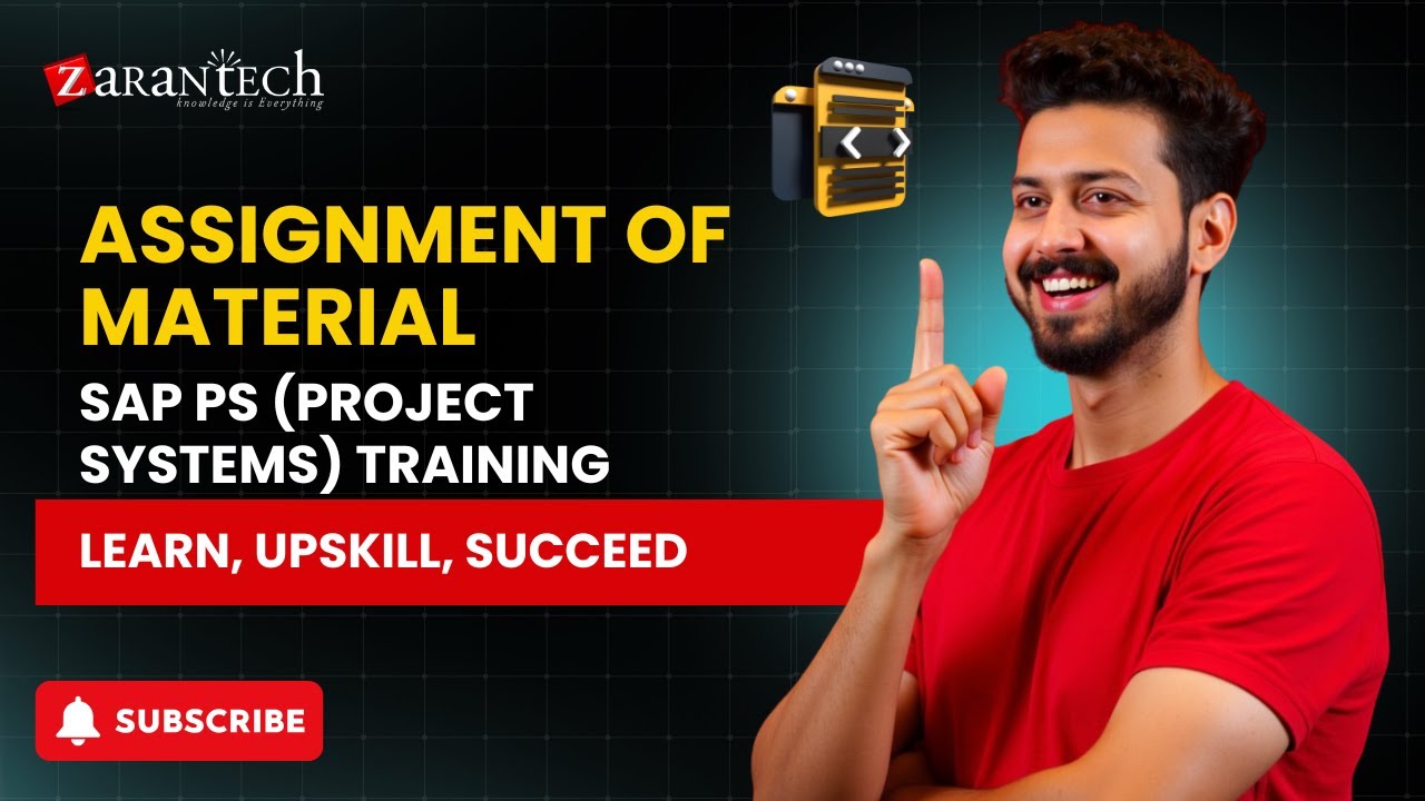 Assignment of Material | SAP PS (Project Systems) Training | ZaranTech - YouTube