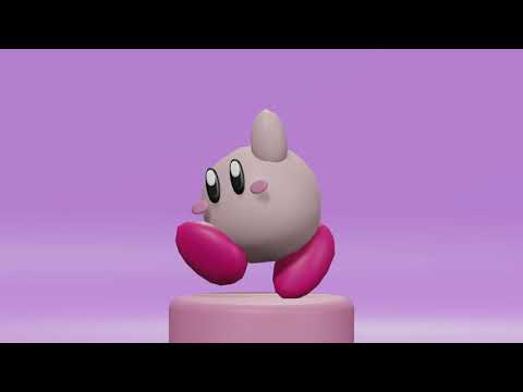 Kirby Low Poly Smash Ultimate (Blender Speedmodeling) - YouTube