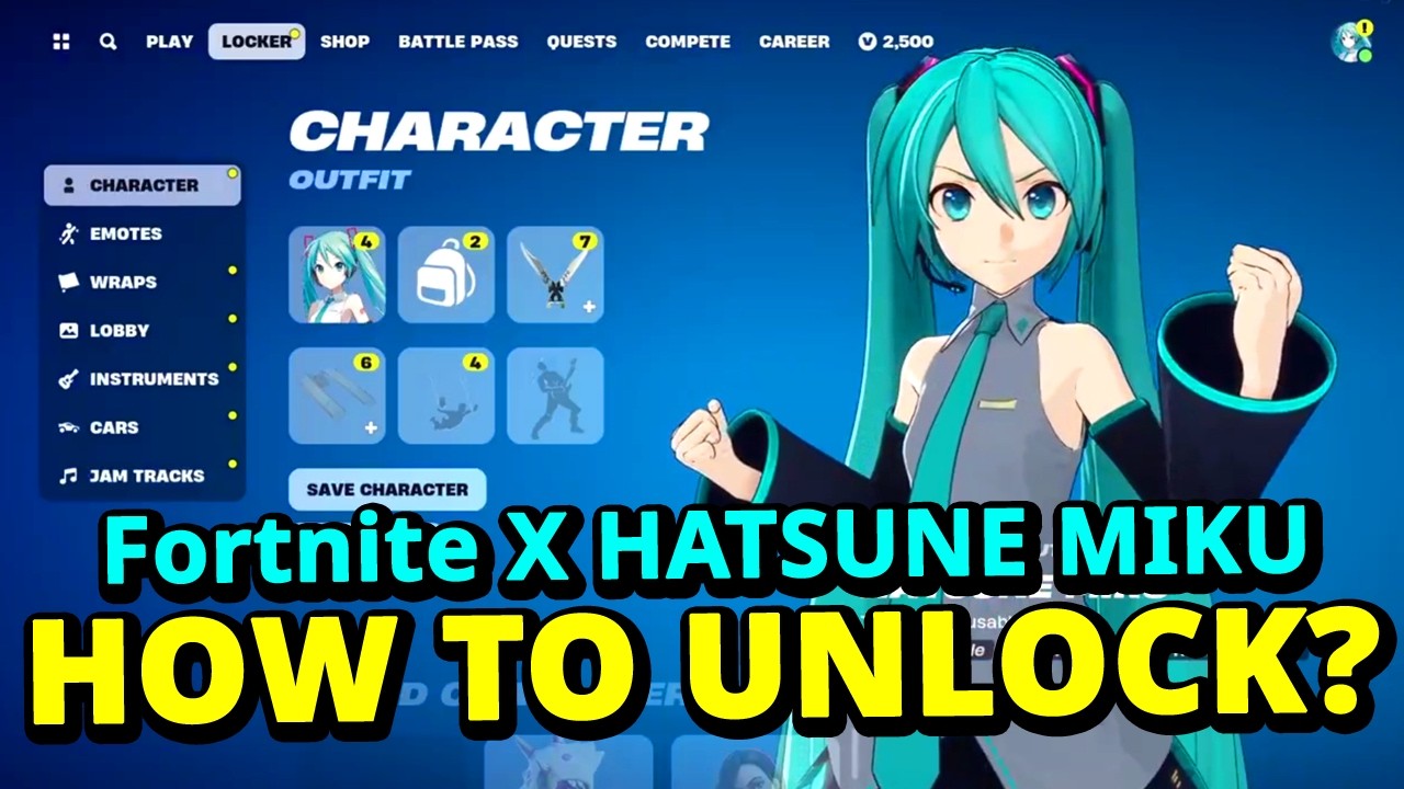 How to UNLOCK Hatsune Miku Skin in Fortnite!! - YouTube