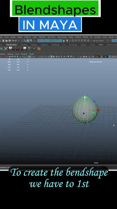 Maya Blend shapes basics shorts| Maya Tips & Tricks 01 #mayaforbeginners #BlendShapes # ...