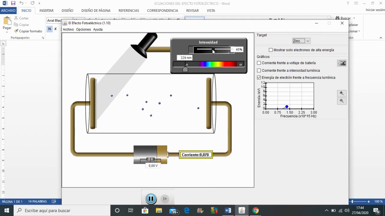 Explicación con Simulación del EFECTO FOTOELÉCTRICO - YouTube