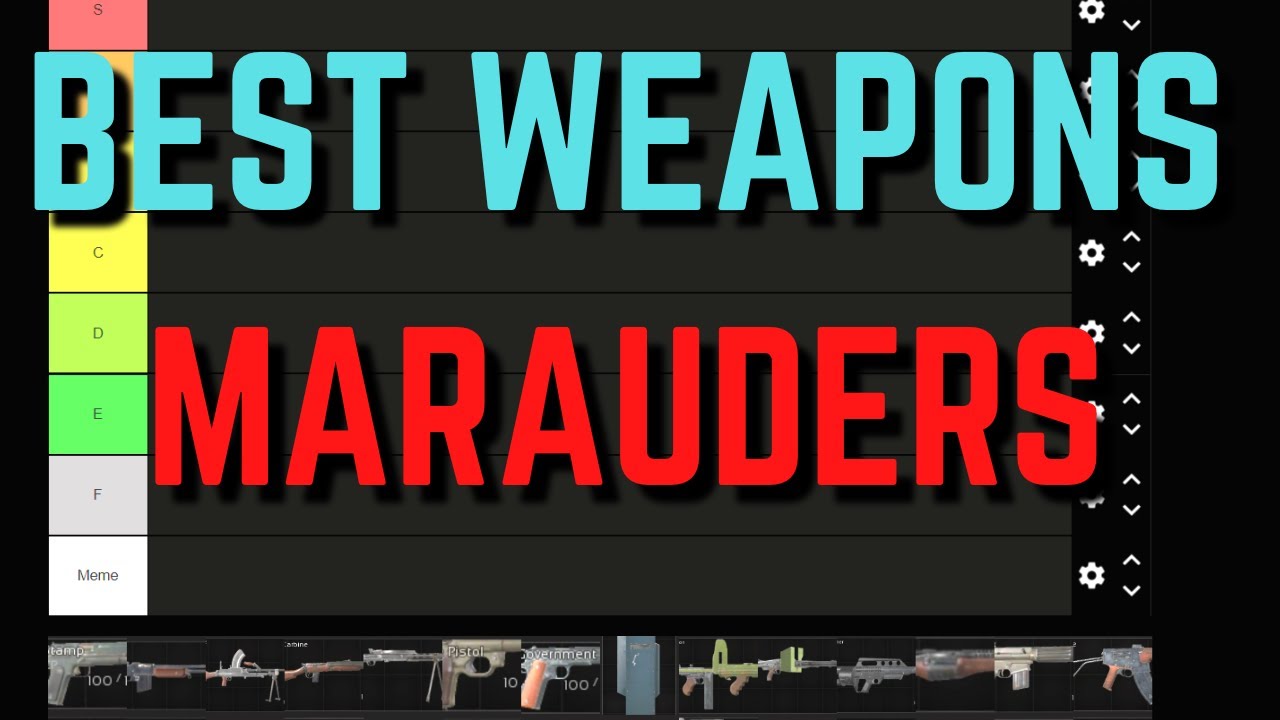 UPDATED Marauders Guns Tier List - YouTube