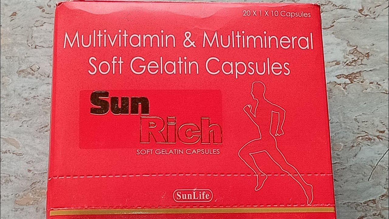 मल्टीविटामिन कैप्सूल के अनोखे फायदे। sun rich multivitamin capsule full ...