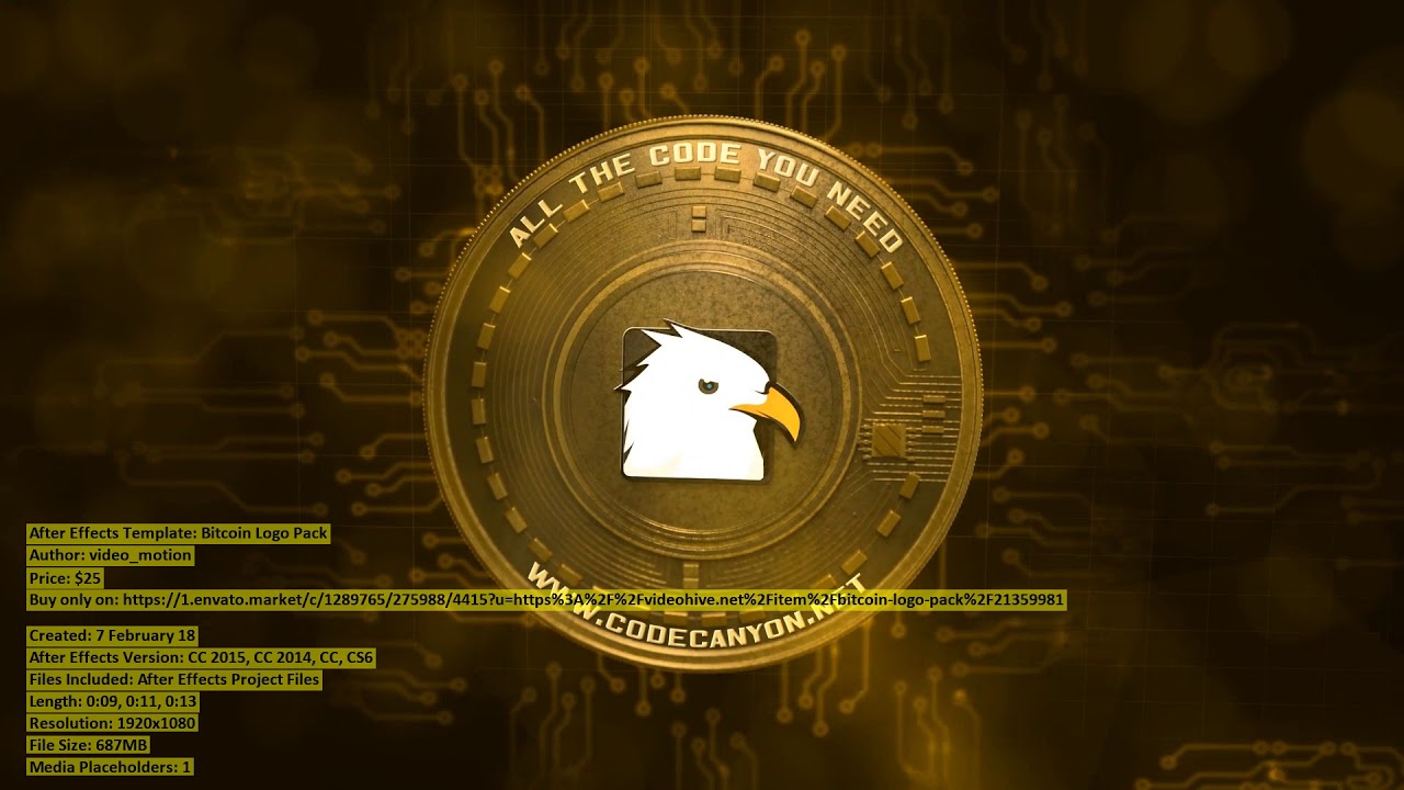 Bitcoin Logo Pack | After Effects Template | VideoHive 21359981 - YouTube
