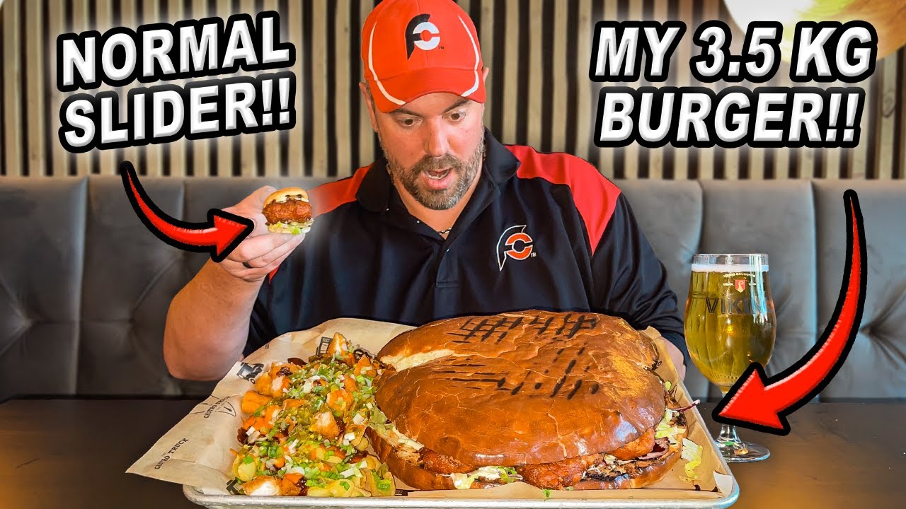 8lb Icelandic Monster Viking Fried Chicken Burger Challenge in ...