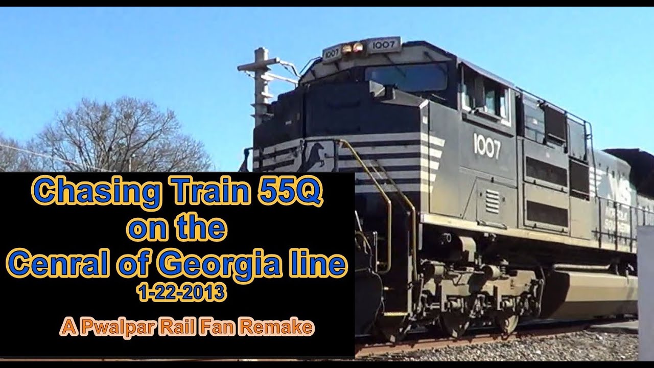 Chasing Train 55Q on the Central of Georgia line 1-22-2013 Pwalpar Rail ...