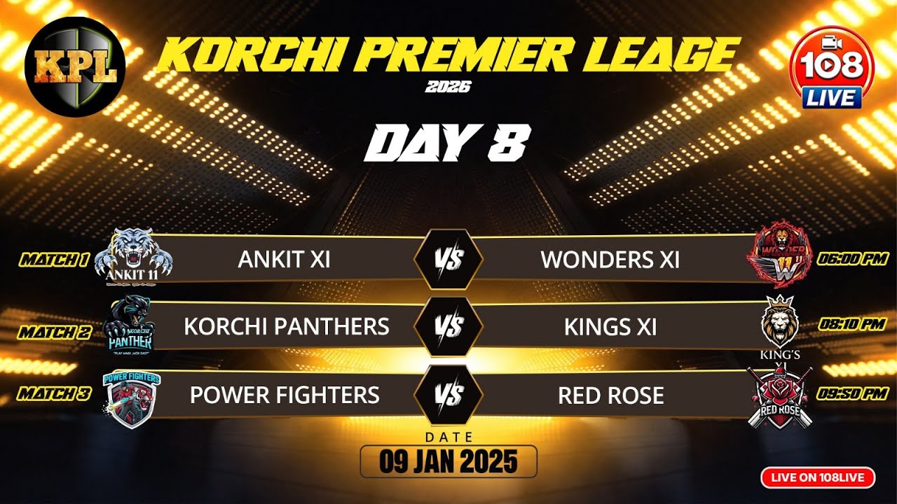 KPL// SEASON 03 // 2026//DAY 08 //LIVE ON 108_LIVE// #108live #KPL ...