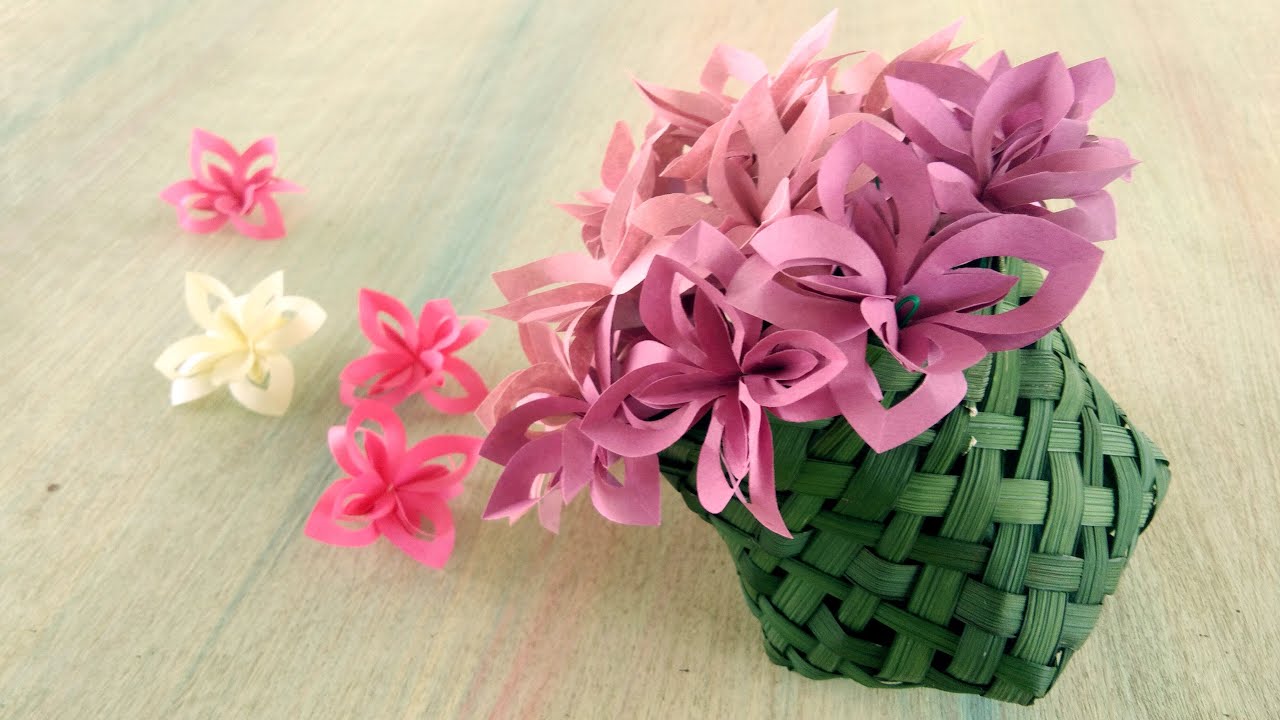 Construction Paper Flower DIY - YouTube