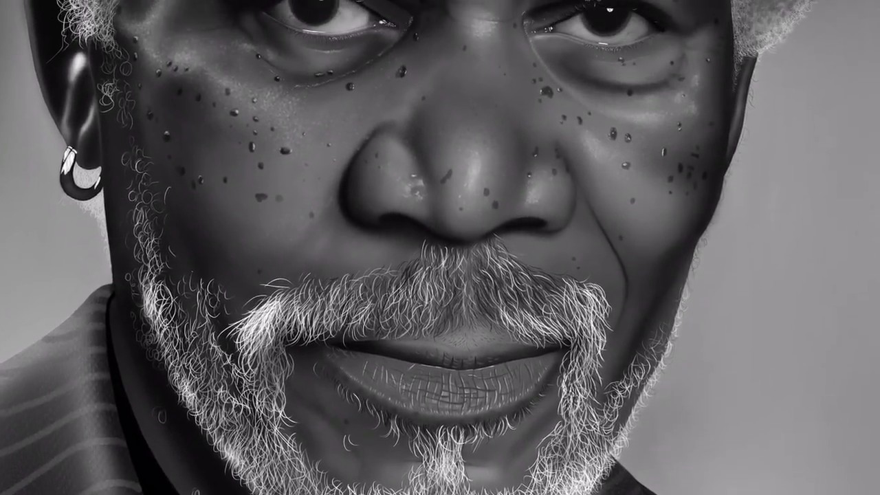 Desenho Morgan freeman iPad pro skethbook autodesk - YouTube