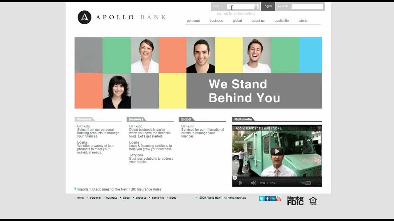 Apollo Bank's New Website! Take A Look... - YouTube