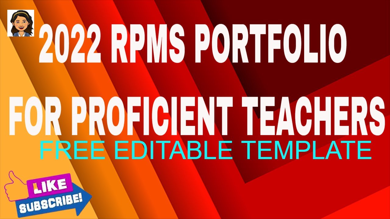2022 RPMS PORTFOLIO FOR PROFICIENT TEACHERS / FREE EDITABLE TEMPLATE ...