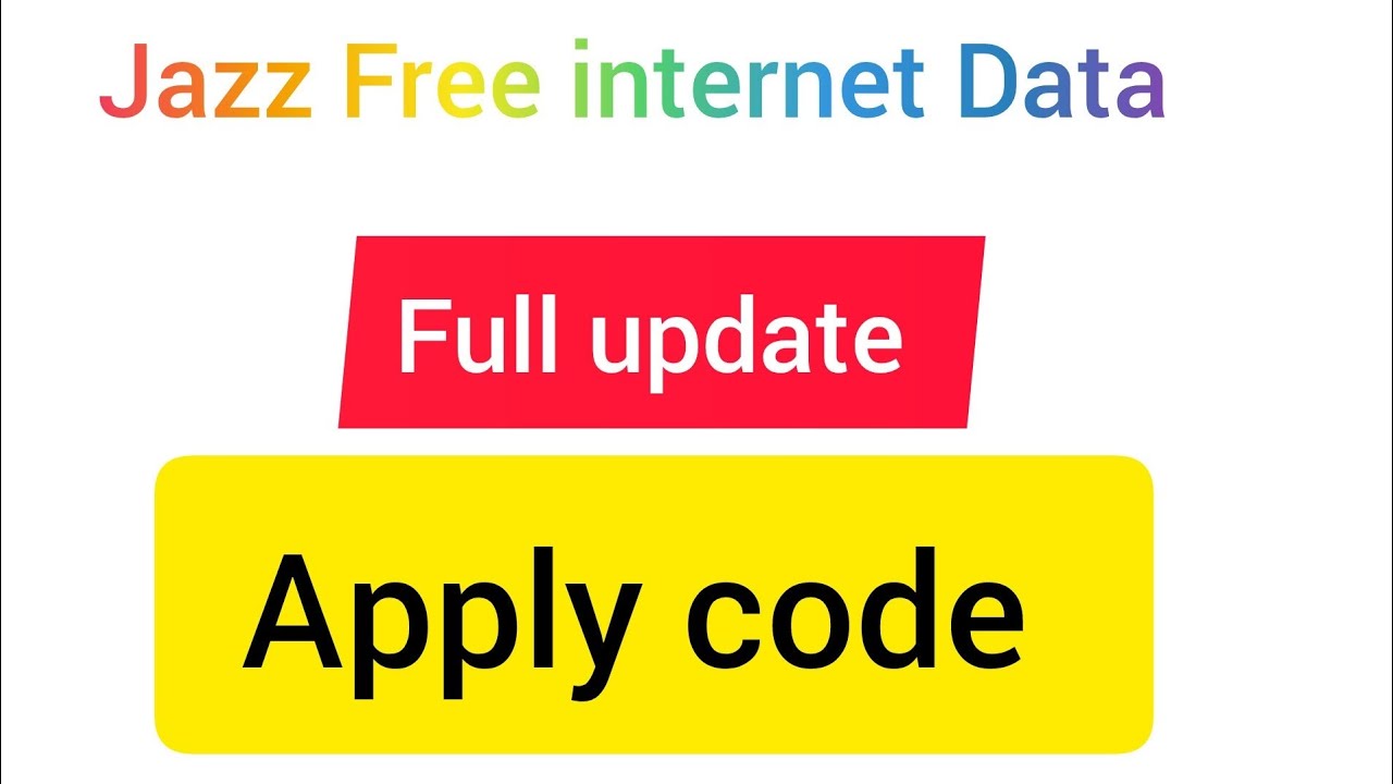 Jazz Free internet Code Available - YouTube
