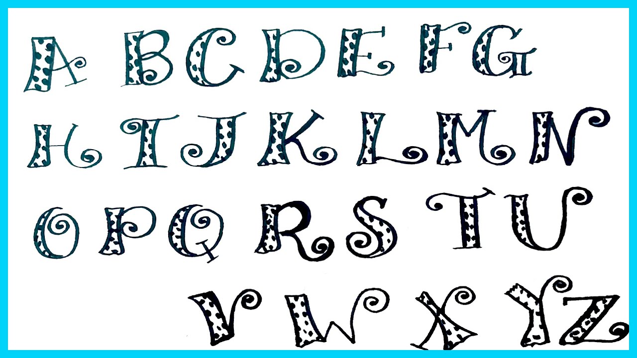 Fancy Capital Alphabet Writing For Kids | Alphabet Writing Practice | A ...