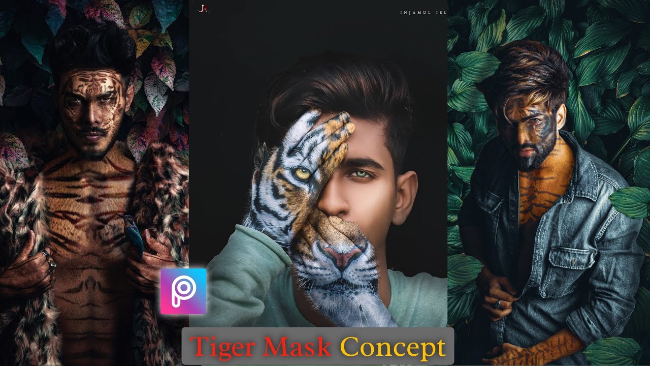 Tiger Mask Concept Photo Editing in Picsart | Tiger Photo Editing - YouTube
