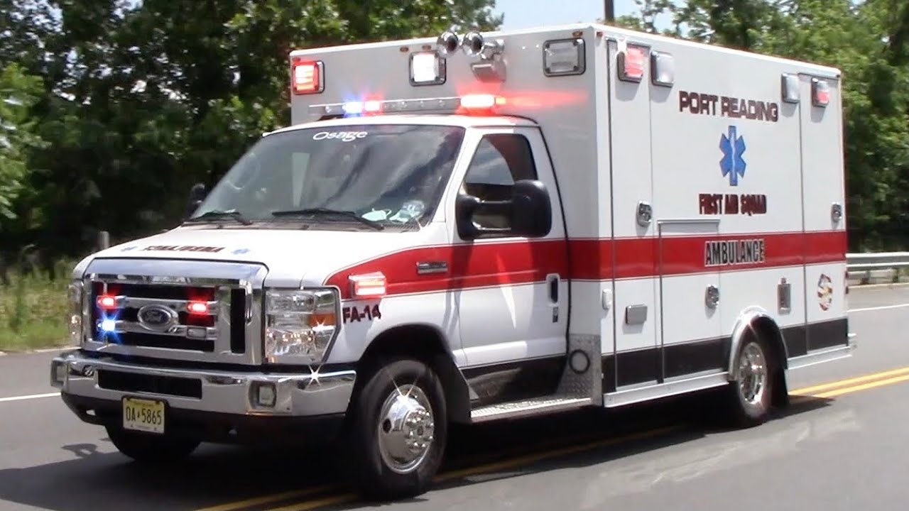 Port Reading First Aid Squad Ambulance FA-14 Responding 7-24-21 - YouTube