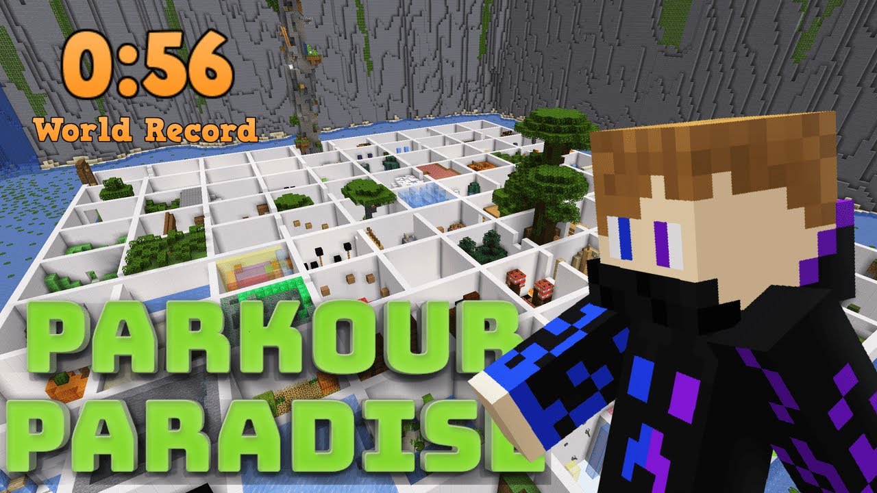 Speedrunning Parkour Paradise Former WR (0:56) - YouTube