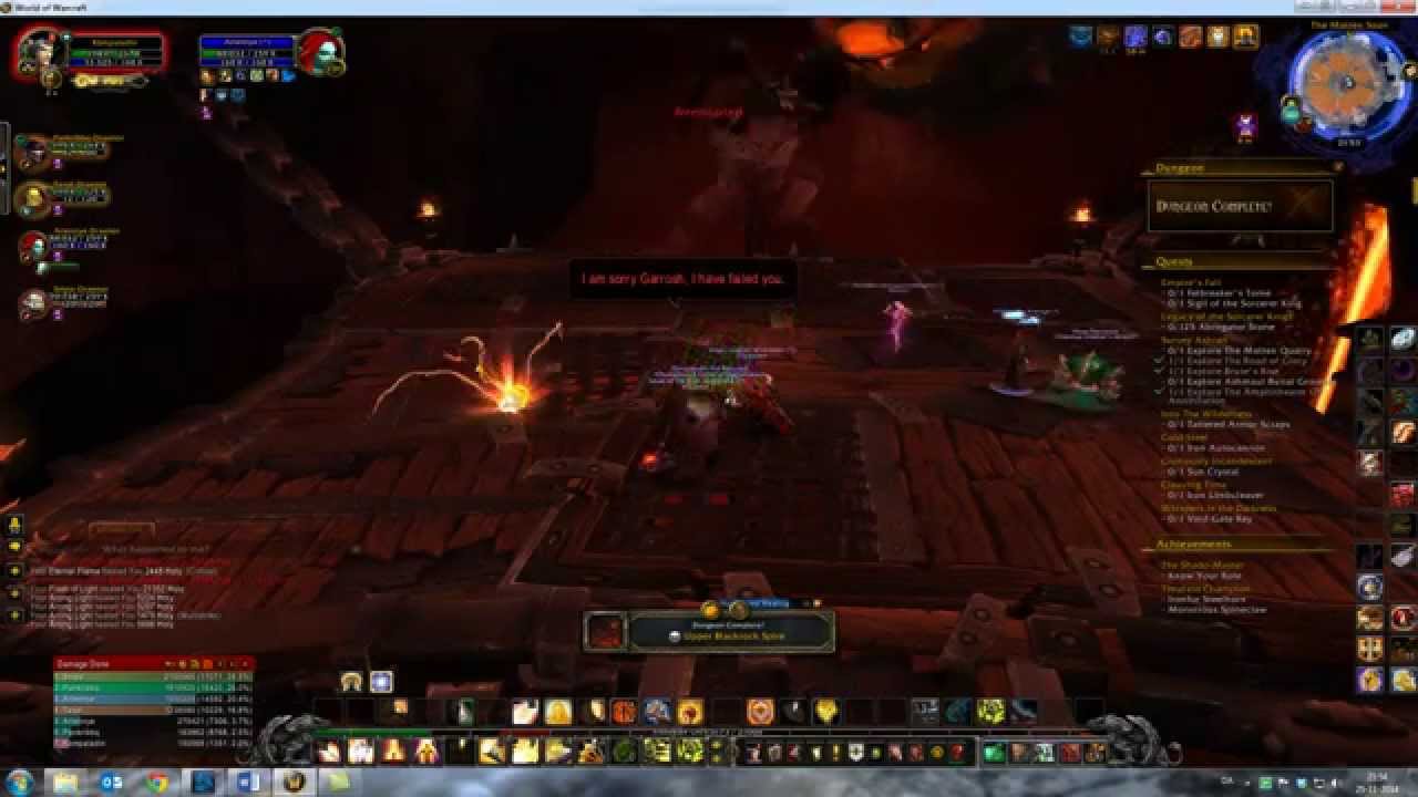 WoW WoD: Upper Blackrock Spire - Kill Warlord Zaela HC - YouTube