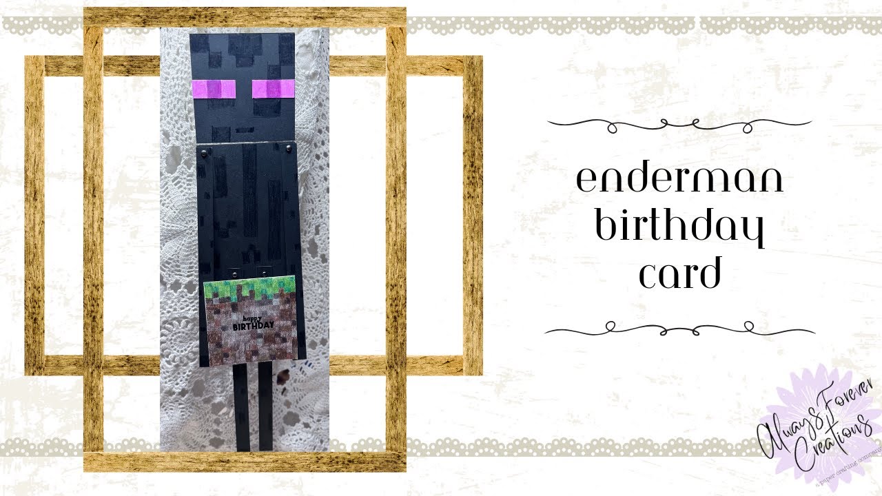 Minecraft Themed Birthday Card | Enderman | Maker's Vlog - YouTube
